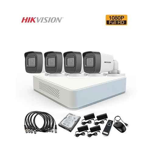 Hikvision 4 Channels 2mp Fully installed - White - Nabellas Stores